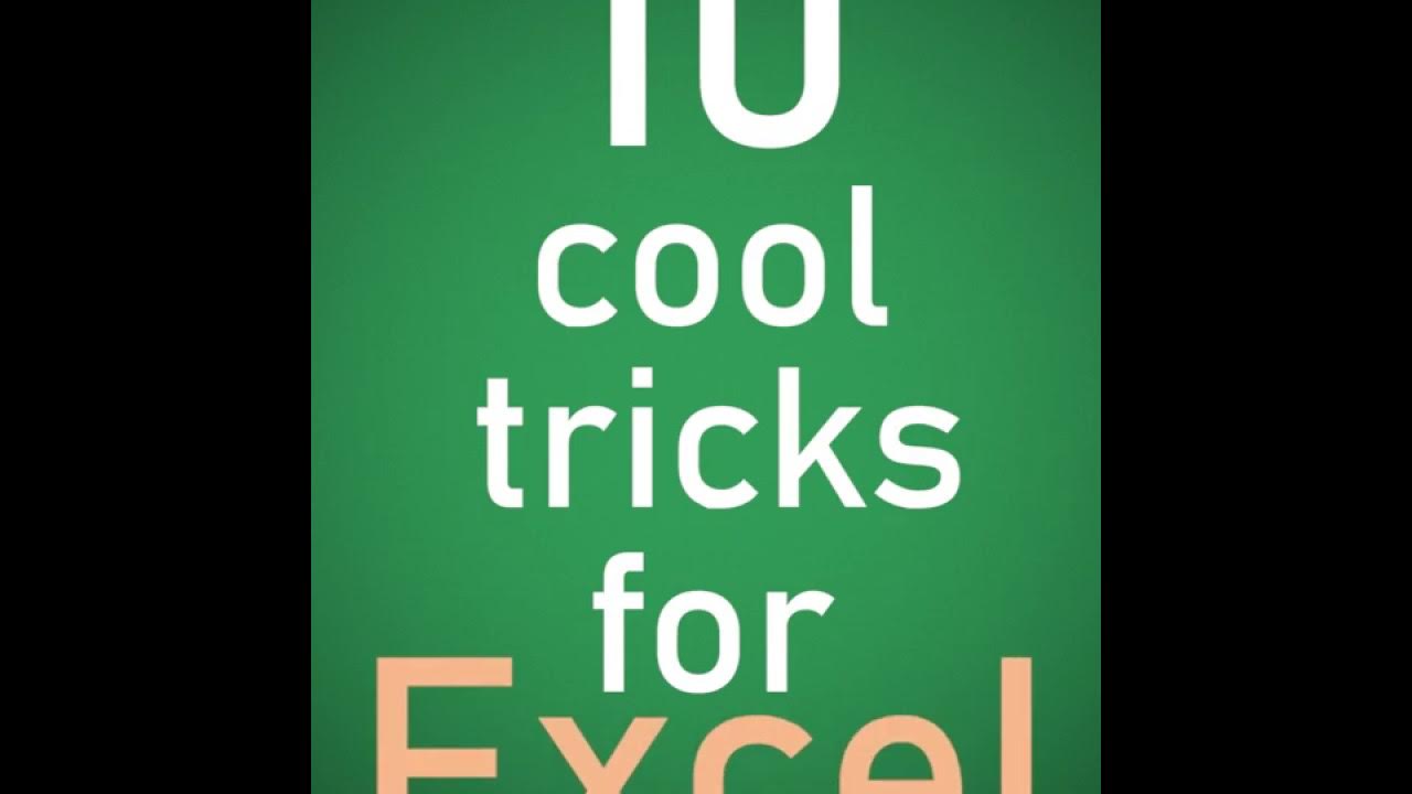 10 Excel Tricks You MUST Know - YouTube