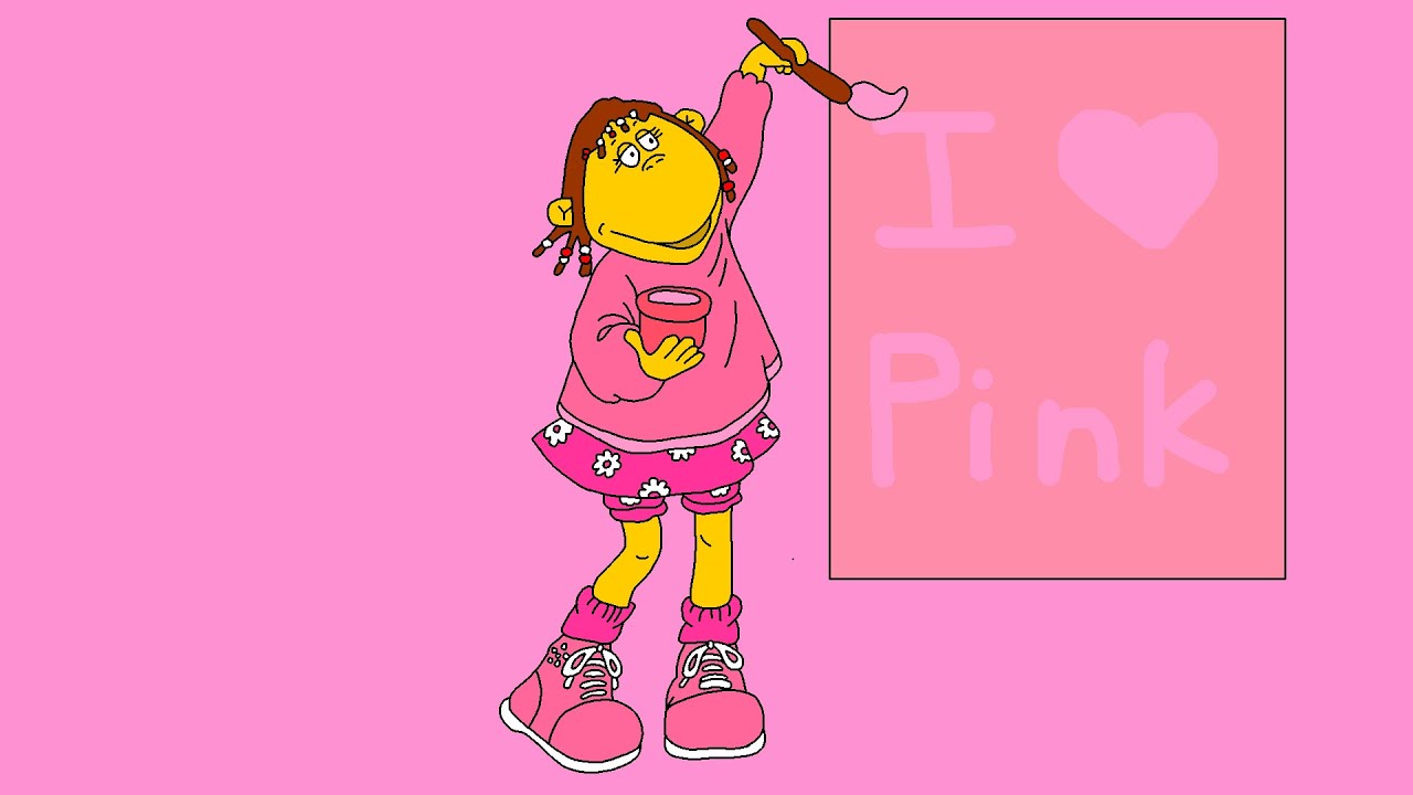 Fizz painting a pink picture - YouTube
