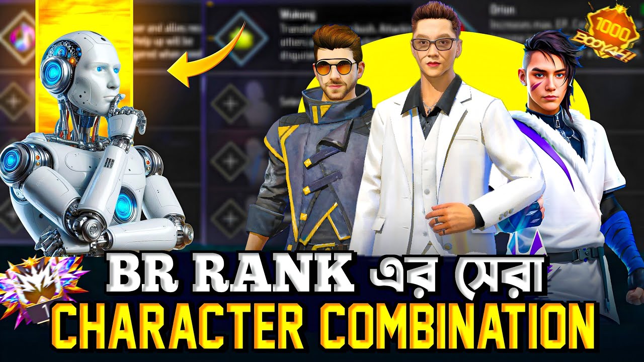 Ai দিলো Br Rank এর সেরা Character Combination😯| Br rank best character ...