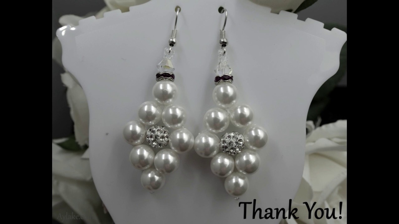 Beaded earrings "Simple Flowers" vol. 2. Easy animated beading tutorial ...