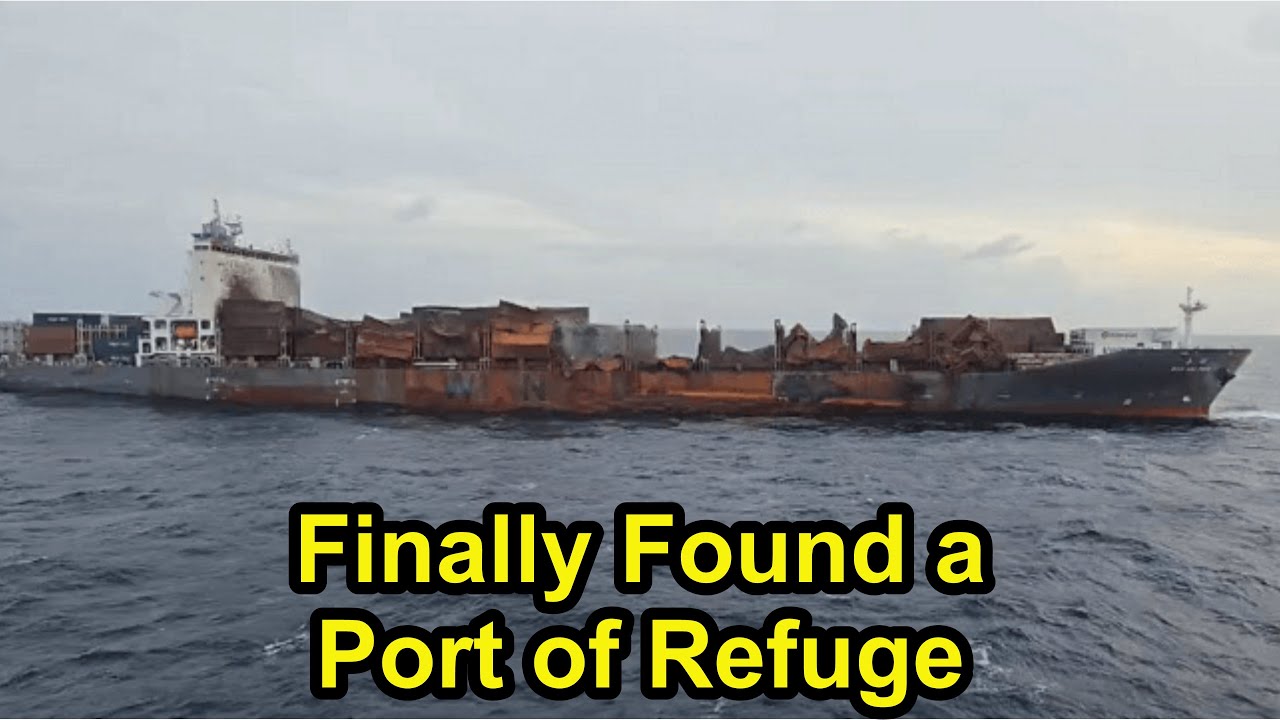 Wan Hai 503 Reaches UAE Port of Refuge After 13 Weeks at Sea. - YouTube