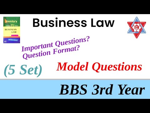 BBS 3rd year || Business Law Questions || Model Question - 5 SET - YouTube