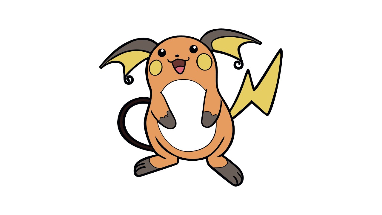 How to draw RAICHU | Step-by-Step Guide to Drawing Raichu Pokemon ...