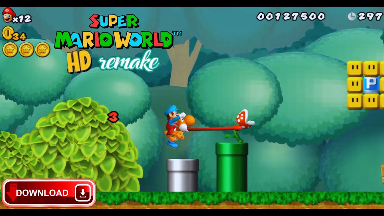SUPER MARIO WORLD REMAKE (#2). WORLD 2. DOWNLOAD NA DESCRIÇÃO. PASSANDO ...