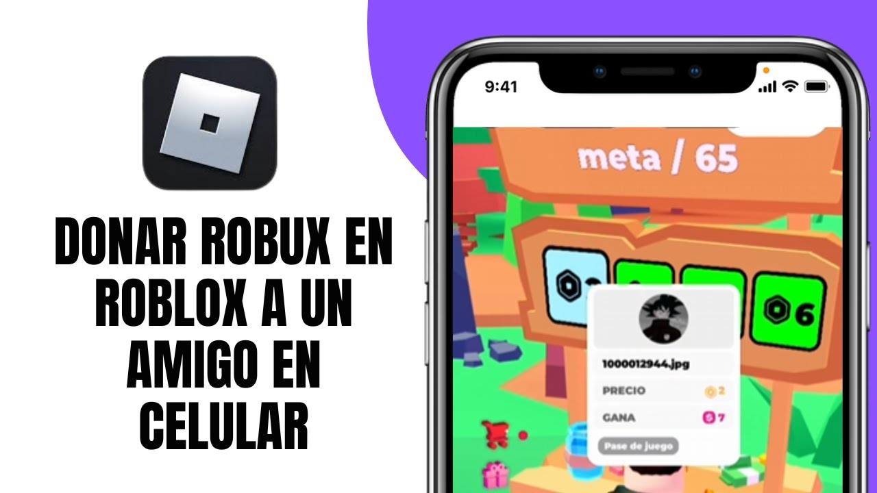 Cómo DONAR Robux En ROBLOX A Un Amigo En Celular - YouTube