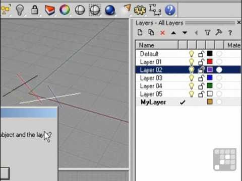 Working with Layers - Rhino 4 Tutorial - YouTube