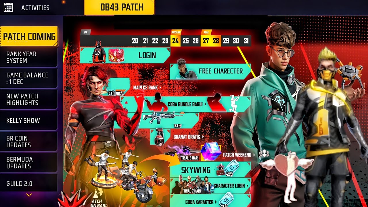 Ob 43 Update, New Event Calander आ गया 🥳🤯 | Free Fire New Event| Ff New ...