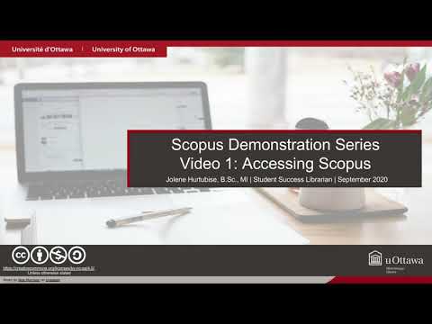 Video 1: Accessing Scopus - YouTube