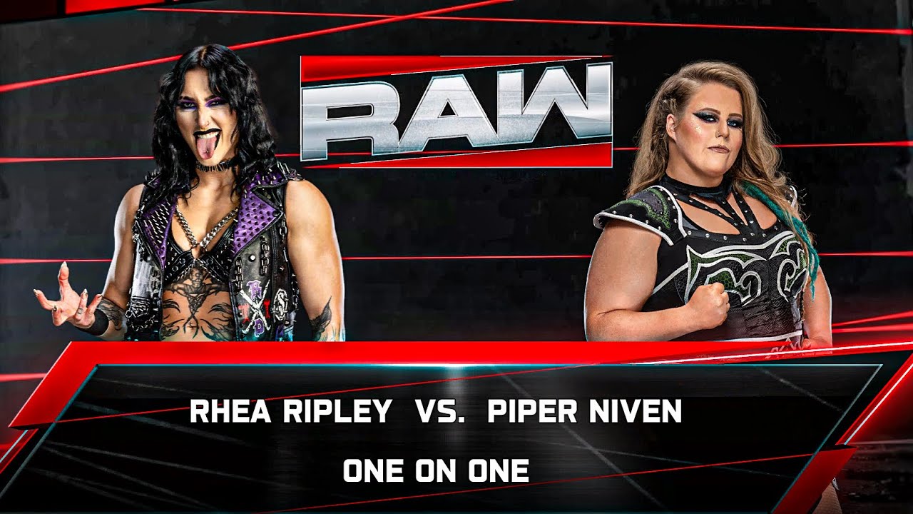 Rhea Ripley Vs Piper Niven - One On One Match At WWE RAW - YouTube