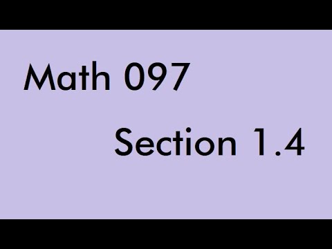 Math 097: Section 1.4 - YouTube