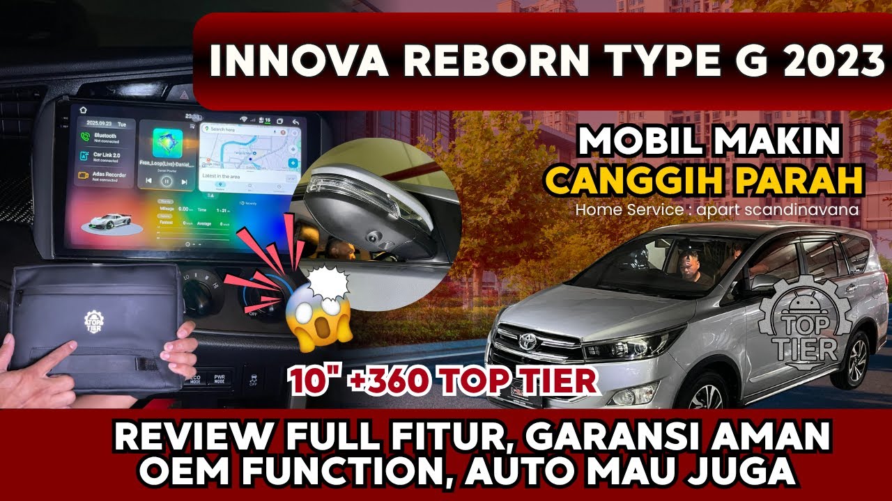 INNOVA REBORN G 2023 Head Unit 10" 12/256 +360 | Review Full Fitur OEM ...