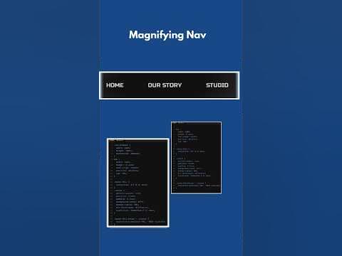 Magnifying Nav #shorts #bts #coding #live #codinglover #webdesign #coder #shortvideo # ...