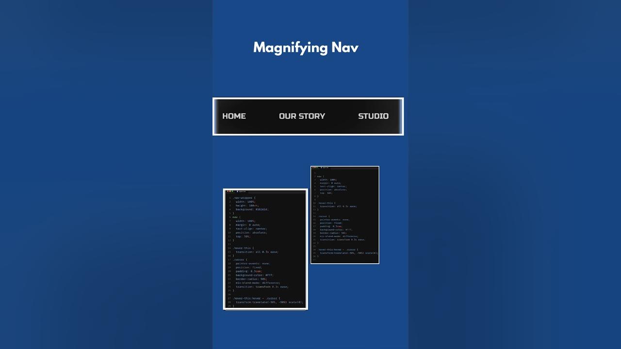 Magnifying Nav Shorts Bts Coding Live Codinglover Webdesign Coder Shortvideo