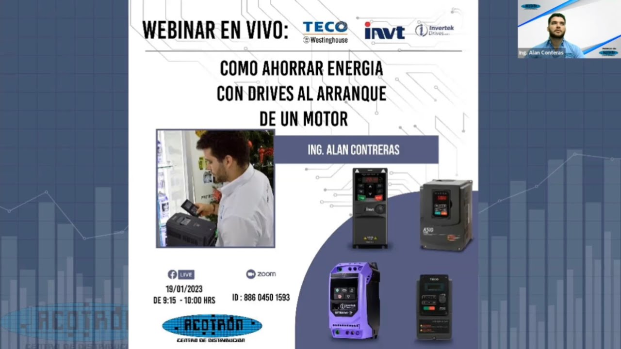 WEBINAR - Como ahorrar energia con DRIVES (VFD) al arranque de un motor - YouTube