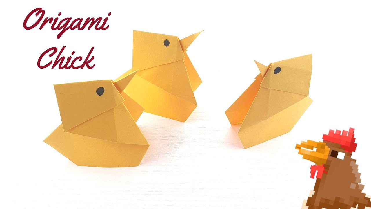 Origami diy easy paper chick with Ski - YouTube