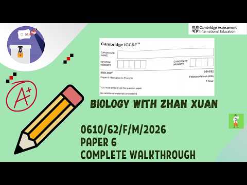 IGCSE Biology (0610) - 0610/62/F/M/26 | Feb/March 2026 Paper 62 (Extended)