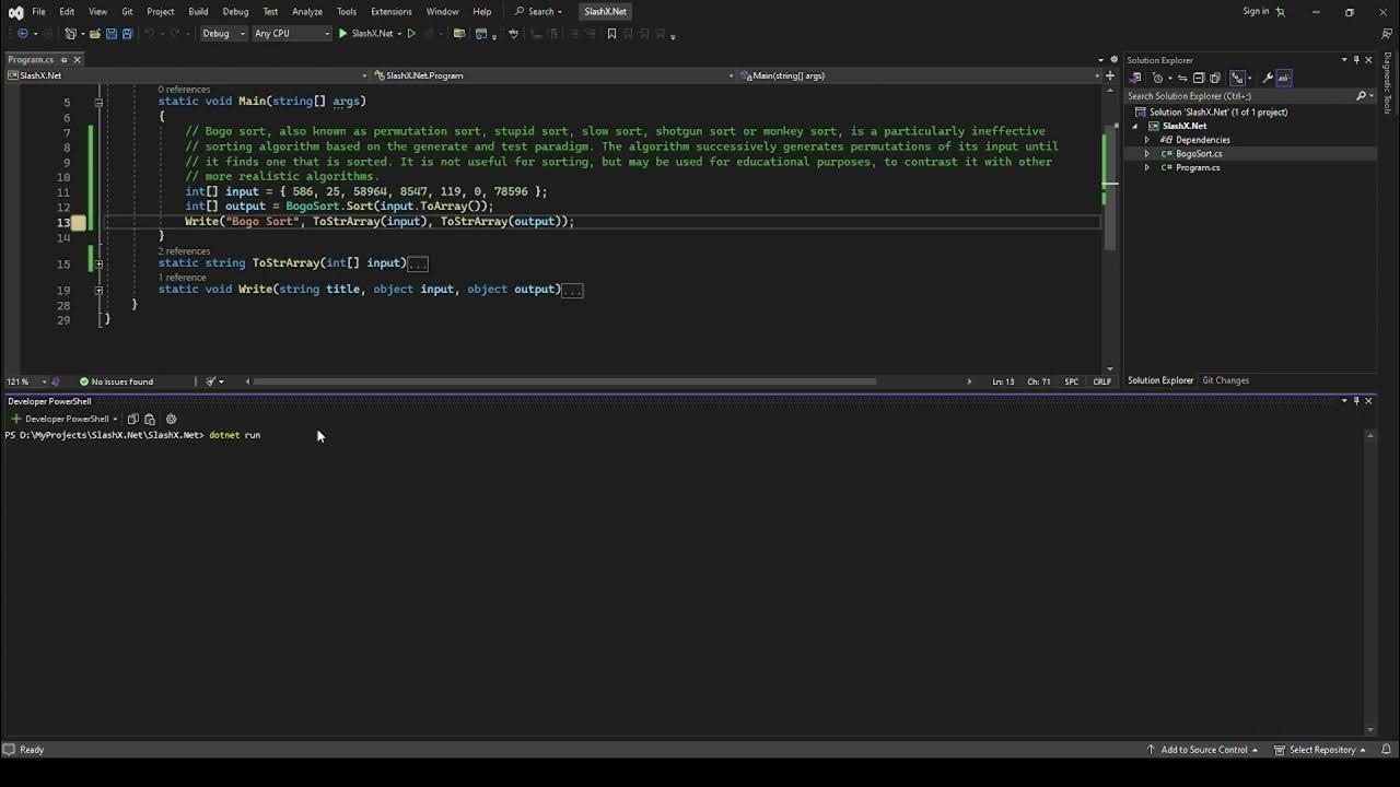 C# Bogo Sort Algorithm - YouTube