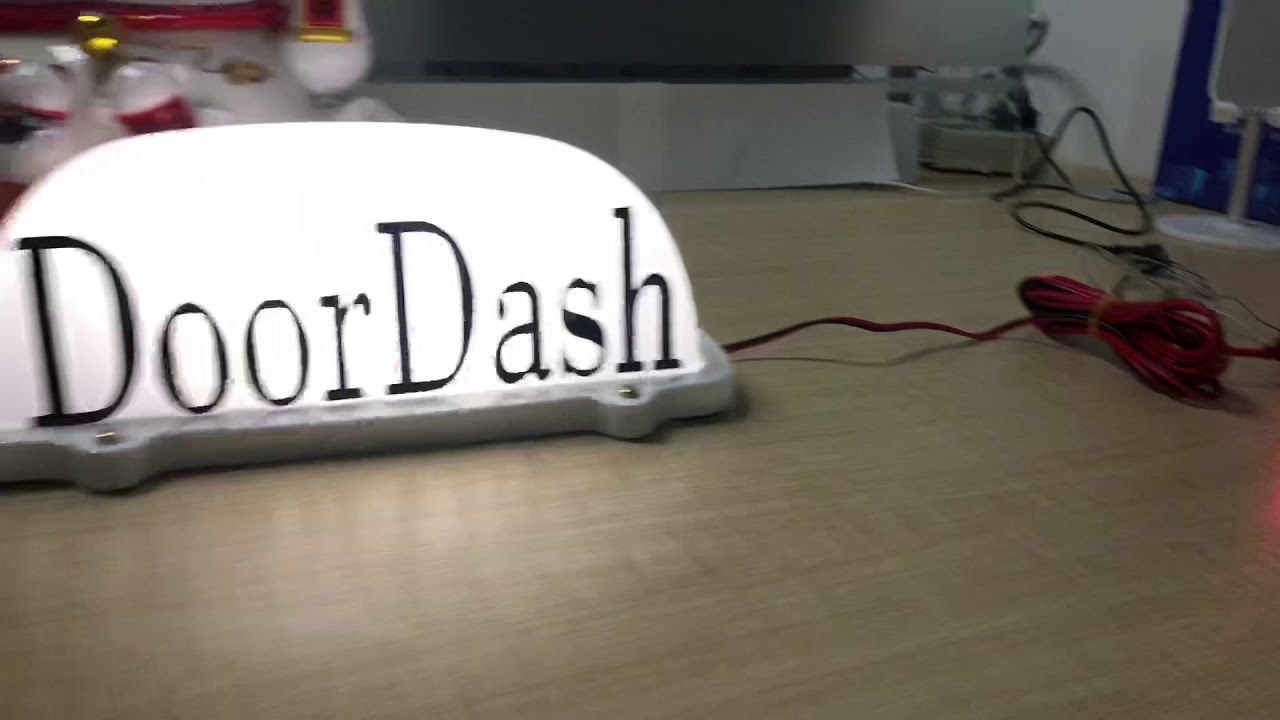 DoorDash Sign LED Lighted Car Top Sign Sticker For Postmates - Food ...