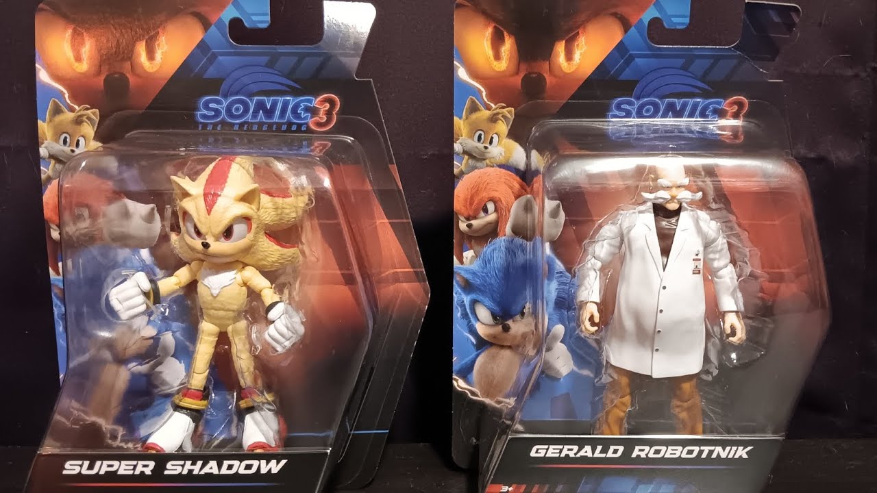 Super Shadow & Gerald Robotnik Sonic the Hedgehog 3 action figures ...
