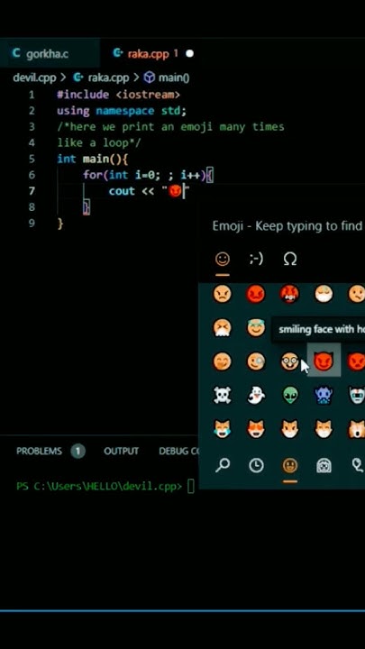 | emoji loop in c++ | loop program c++ code |#coding😠 #programming# ...