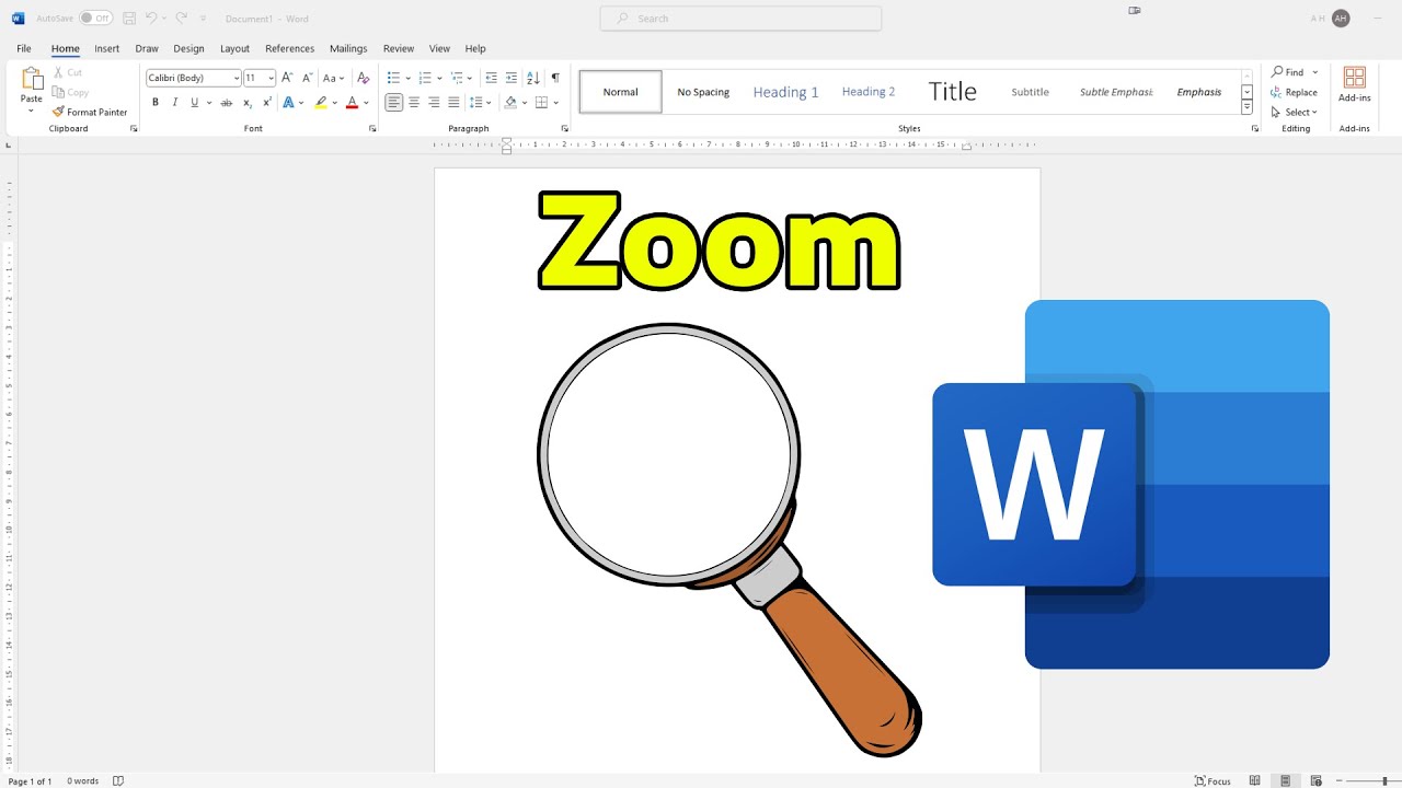 How To Zoom In and Zoom Out in Microsoft Word - YouTube
