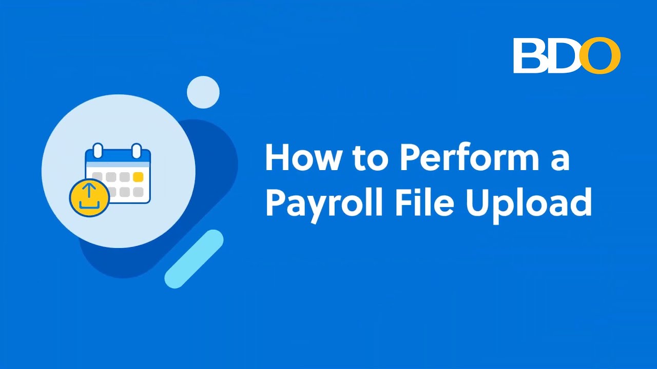 Cash Management - How to Perform a Payroll File Upload - YouTube