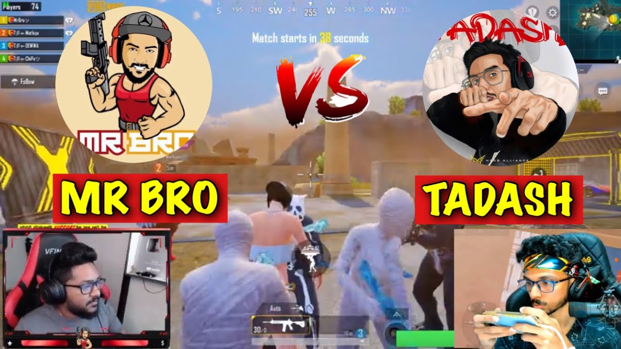 MR BRO vs TADASH GAMING || Intense rush battle || pubg Mobile player VS pubg Emulater player ...