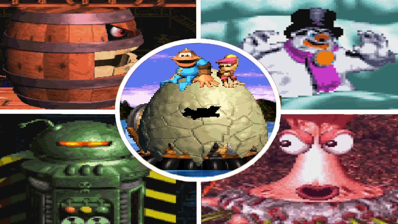 Donkey Kong Country 3: Dixie Kong's Double Trouble - All Bosses - YouTube