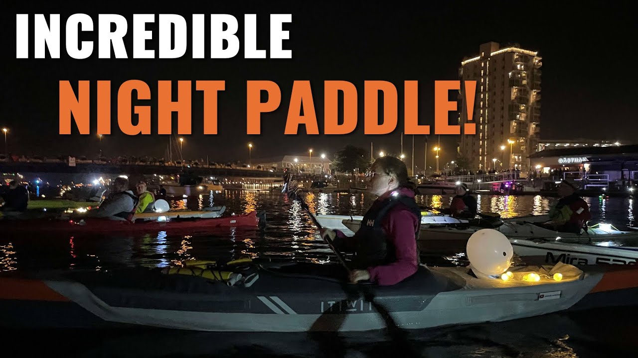 Helping organize paddling event in the dark! Å-draget night light ...