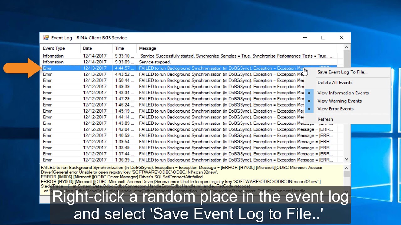 Collecting RINA Client Library and BSG log files - ISIscan - YouTube