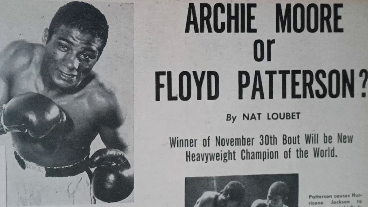 Archie Moore vs Floyd Paterson . Heavy Weight Championship 1956 Tommy ...