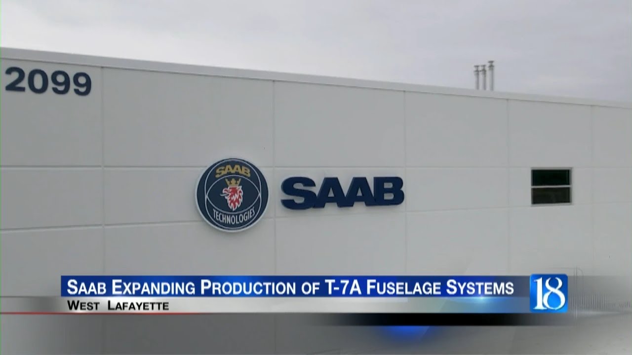 Saab expanding production of T-4 fuselage systems - YouTube