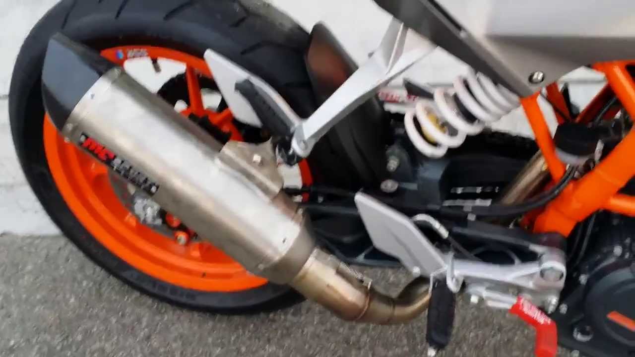MC Sport equip Exhaust @ KTM Duke 390 Part 1 - YouTube