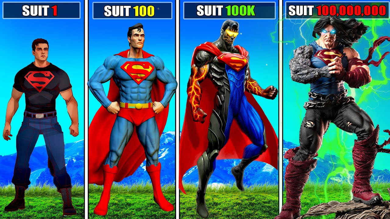 $1 SUPERMAN SUIT into $1,000,000,000 SUPERMAN SUIT in GTA 5! - YouTube