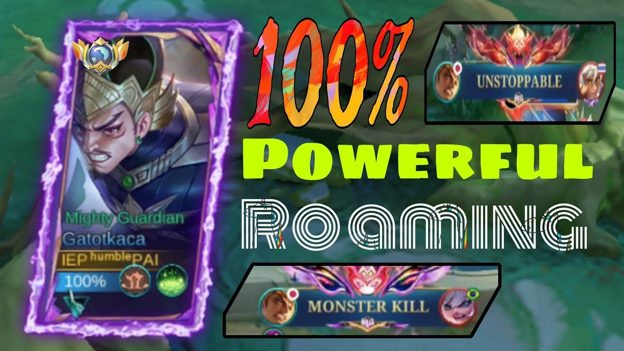 Gatotkaca 100% Powerful Roaming Gameplay - YouTube