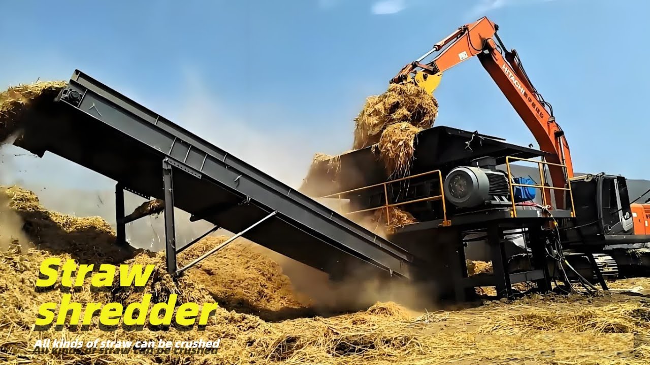 Straw Shredder: Transforming Biomass Straw into Energy and Fodder! # ...