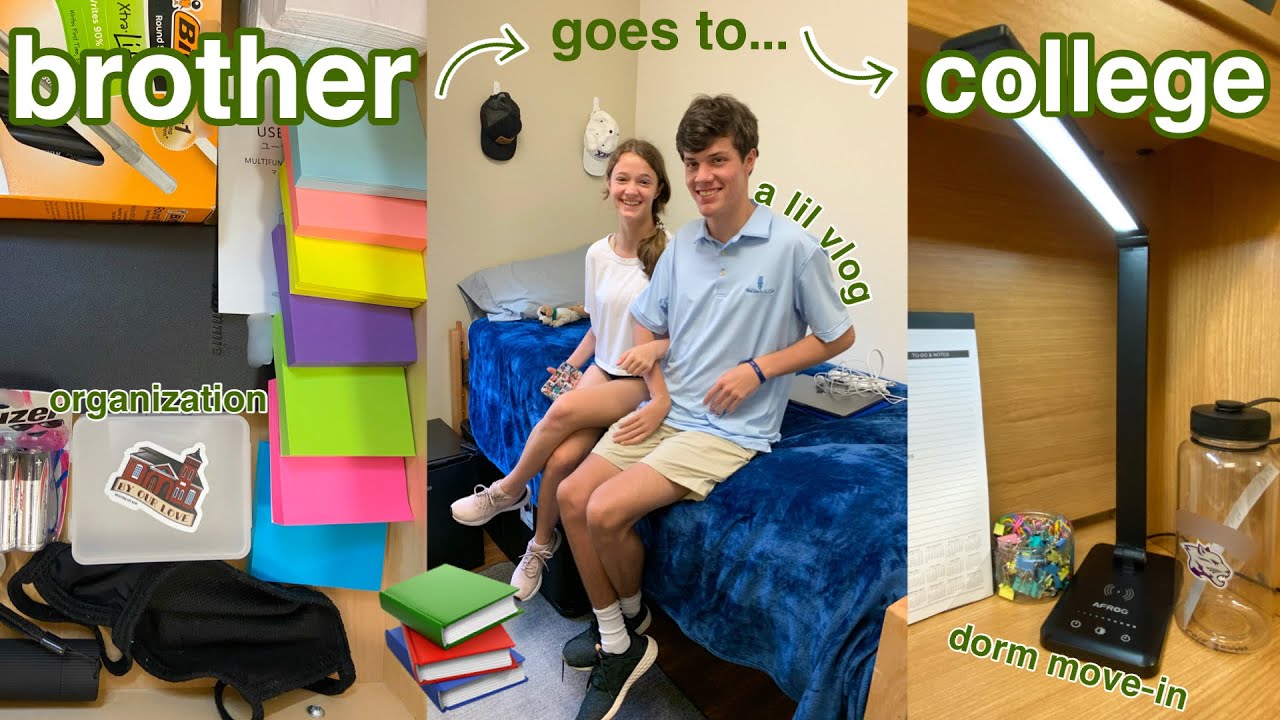 bringing my BROTHER TO COLLEGE | dorm move-in and last day vlog - YouTube