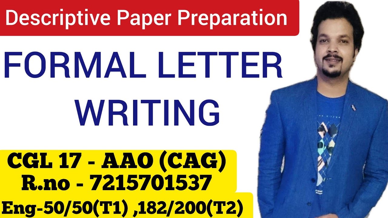 Formal letter writing for SSC CHSL 2018 & SSC CGL 2018 - YouTube