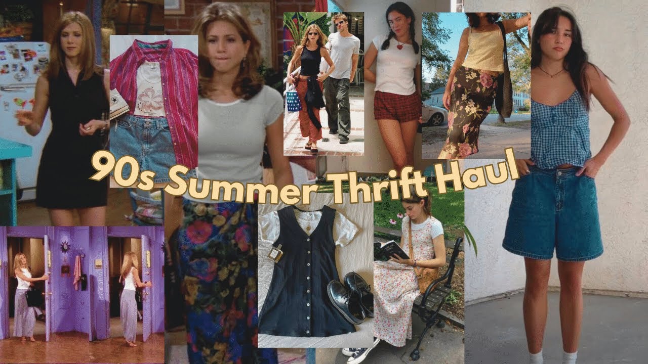 90s summer try on thrift haul 🍒 - YouTube