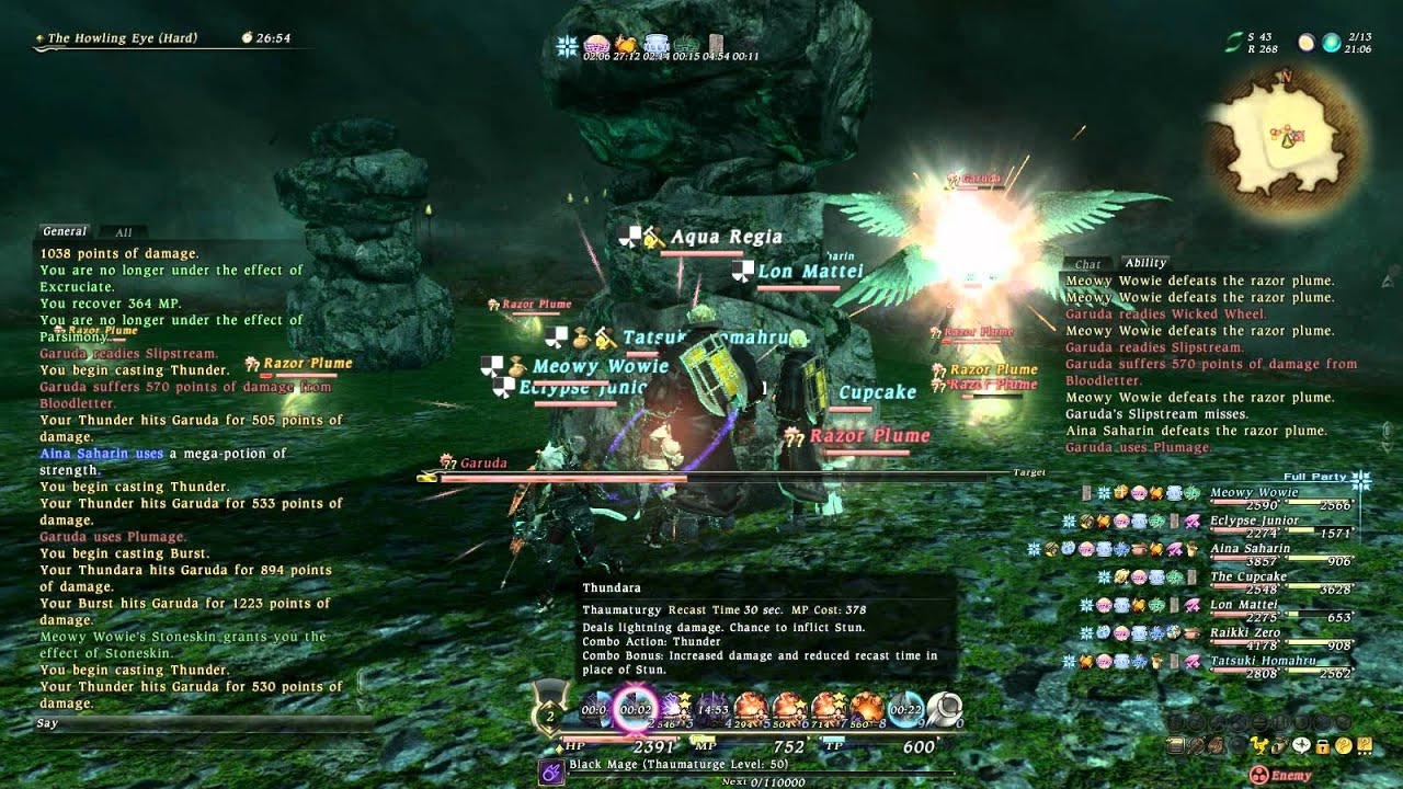 FFXIV Garuda Battle [Taming the Tampest] Speed Kill No Death - YouTube