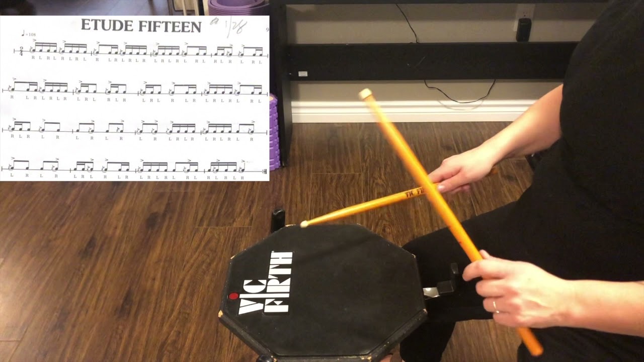 100 Rhythm Etudes for Snare Drum by Joe Maroni --- Etude 15 - YouTube