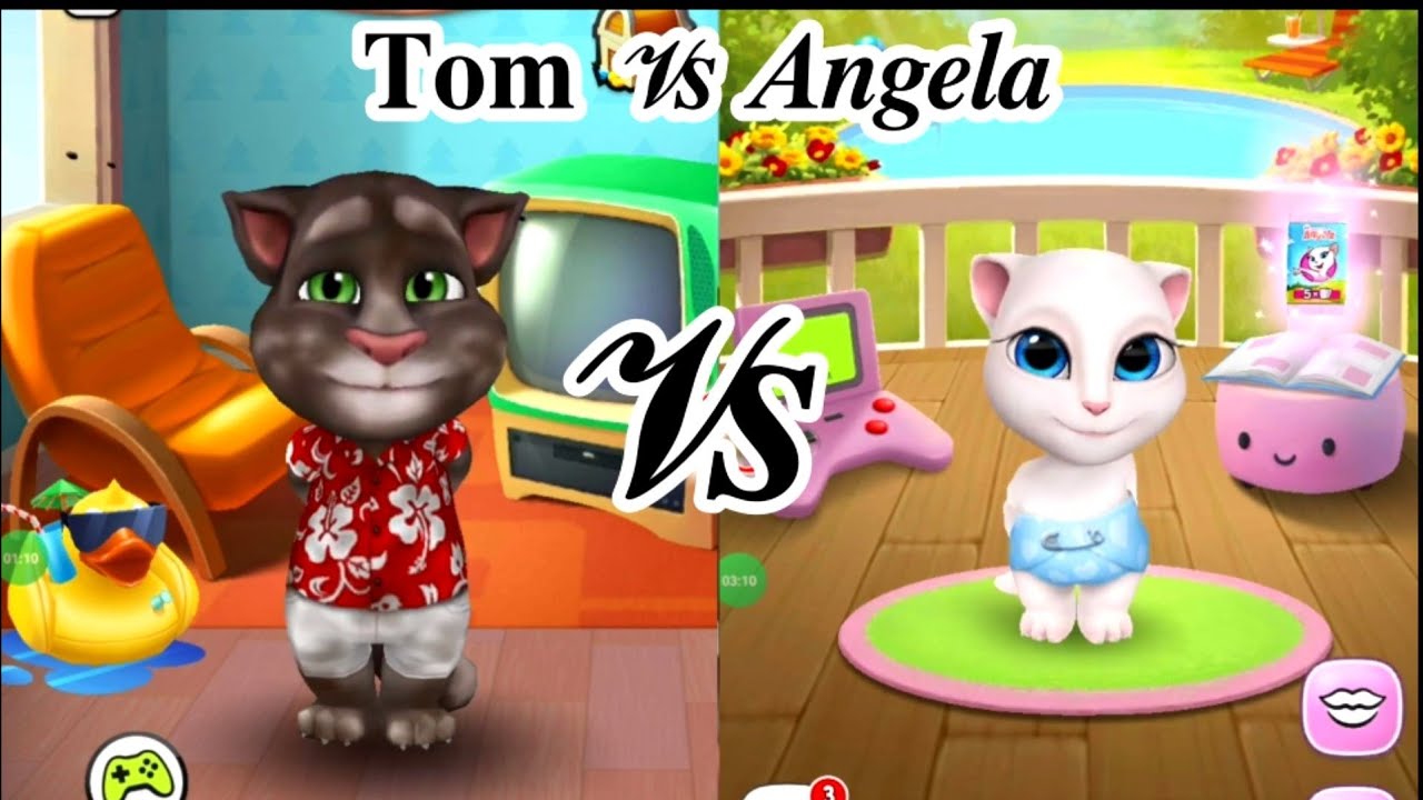 Angela Vs Tom ️ Tom Talking & Angela Talking 😘 𝐃𝐚𝐯𝐢𝐥 𝐂𝐚𝐭 - YouTube