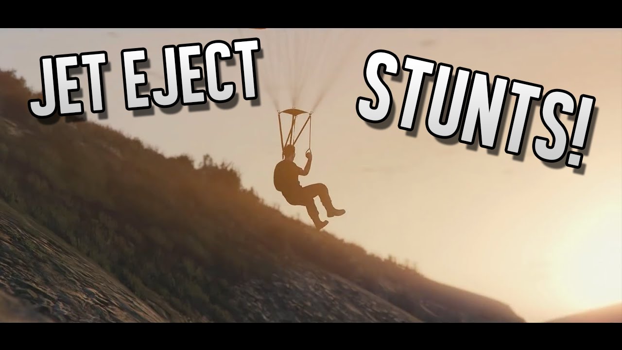 GTA 5 JET EJECT STUNT MONTAGE! (Grand Theft Auto V Stunts) - YouTube