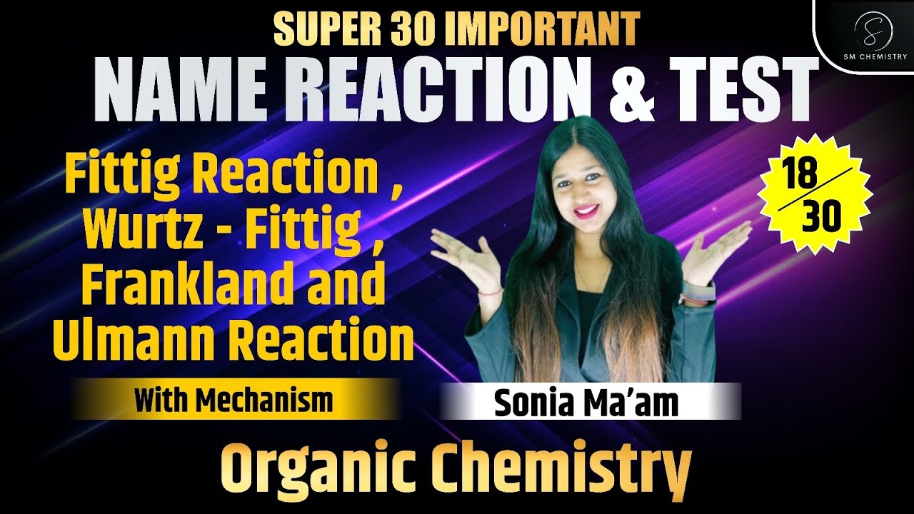 Fittig Reaction | Wurtz Fittig Reaction| Frankland Reaction | Ulmann ...