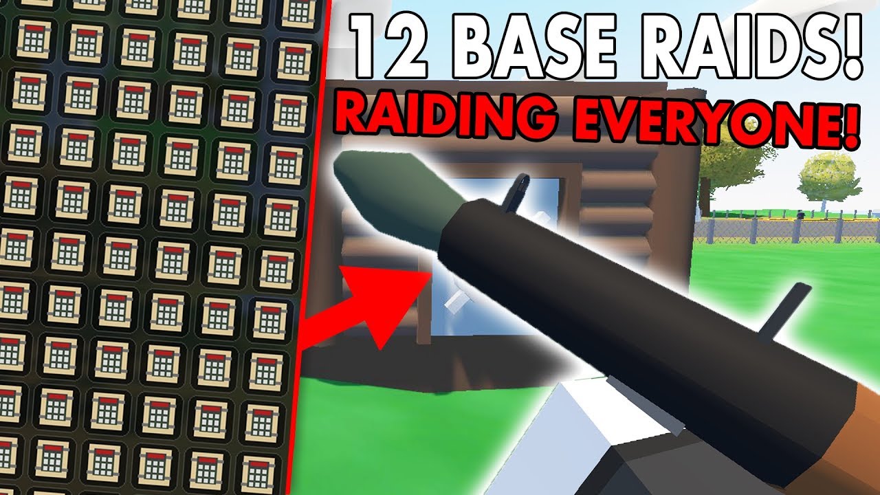 12 VANILLA BASE RAIDS IN 1 DAY! 💪 RAIDING THE WHOLE SERVER (Unturned ...