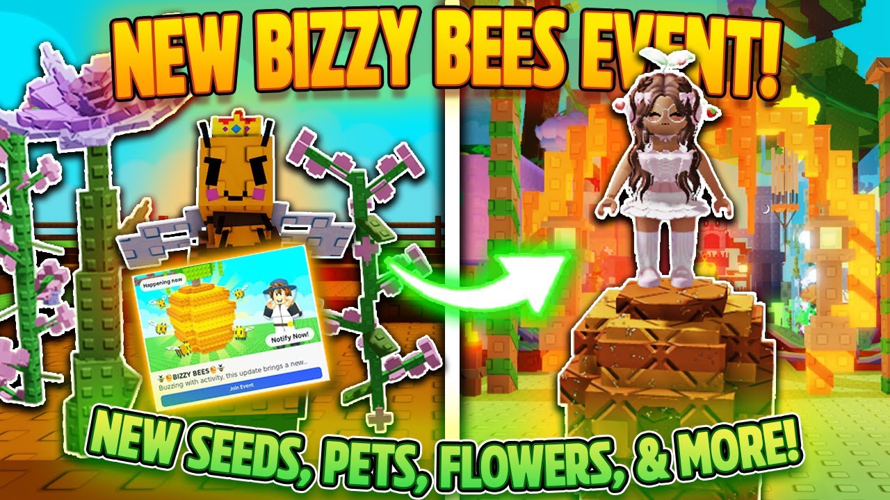 GROW A GARDEN Just Added NEW FLOWERS, BEES, & MORE! (THE BIGGEST UPDATE ...