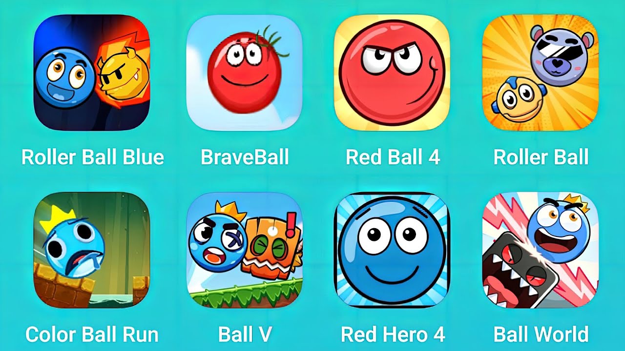 Roller Ball Blue, BraveBall, Red Ball 4, Roller Ball, Color Ball Run ...