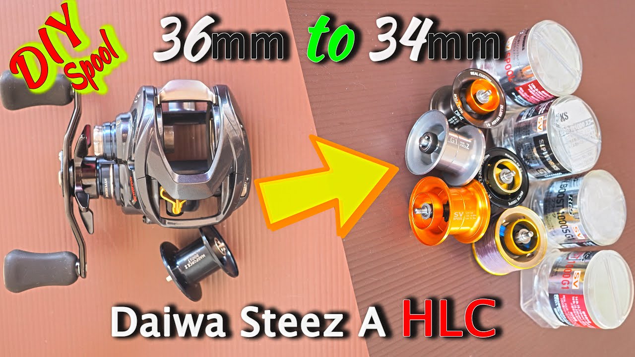 Daiwa steez A HLC Downgrade 36mm to 34mm spool แปลงง่ายๆ แต่จะคุ้มไหม ...