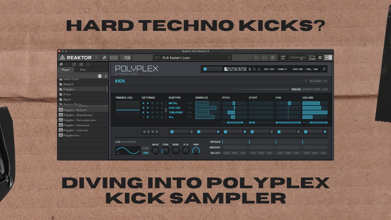 HARD TECHNO KICKS? Checking out the Twisted Tools POLYPLEX (NI REAKTOR) - YouTube