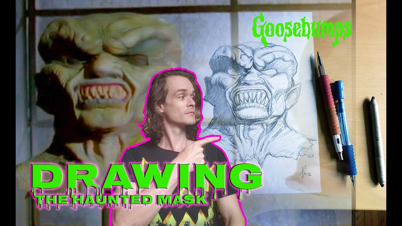 Drawing The Haunted Mask Goosebumps 90s TV Show - YouTube